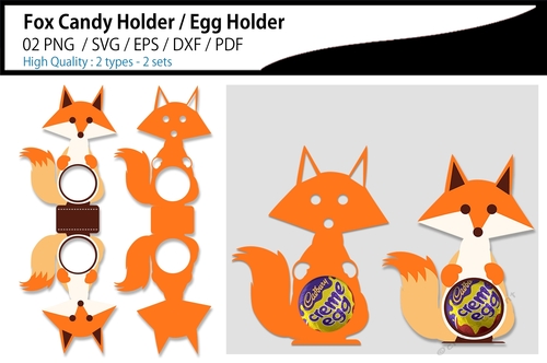 Fox candy holder - CUP1221733_83612 | Craftsuprint