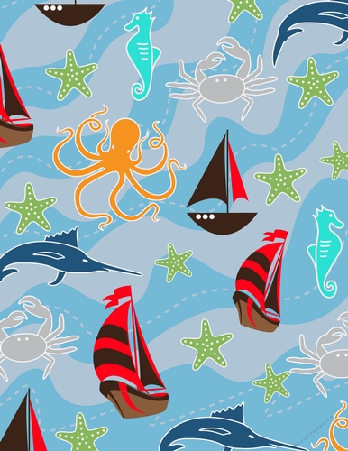 Nautical background, Nautical digital paper - CUP923463_83612 ...