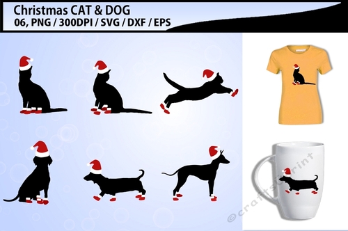 christmas CAT and DOG cutting files - CUP931408_83612 | Craftsuprint
