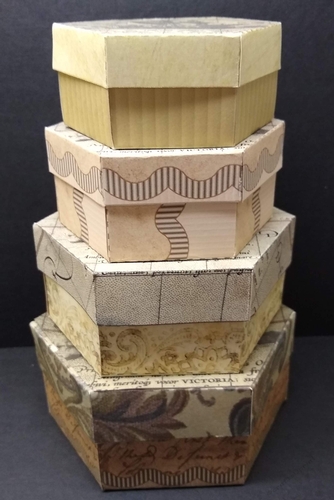 Ship Hex-Shaped Nesting Boxes Set of 4 - CUP1037870_48460 | Craftsuprint