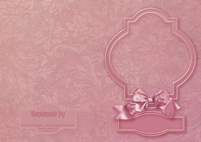 Dusky Pink Fancy Shaped Frame Card - CUP100048_422 | Craftsuprint