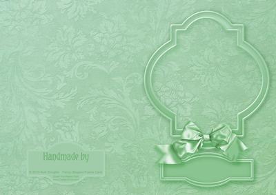Green Fancy Shaped Frame Card - CUP101878_422 | Craftsuprint