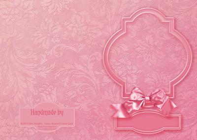 Pink Fancy Shaped Frame Card - CUP101881_422 | Craftsuprint