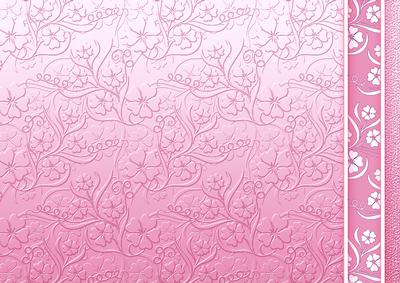 Pink Floral Embossed with Border Backing Paper - CUP102706_422 ...
