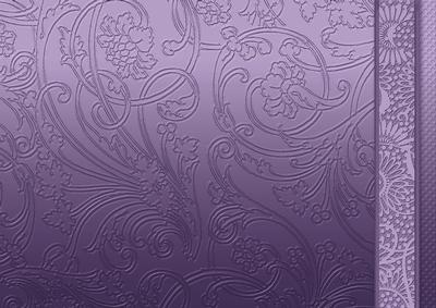 Mauve Flowers Swirls and Spots Embossed with Border - CUP128005_422 ...