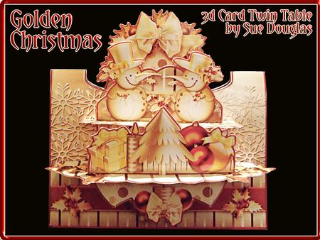 3D Card Kit Twin Table Golden Christmas - CUP136410_422 | Craftsuprint