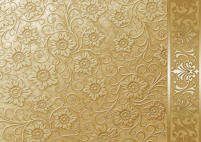 Gold Embossed Floral with Border Background - CUP149284_422 | Craftsuprint