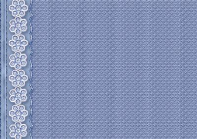 Blue Embossed with Embroidered Flower Border - CUP177481_422 | Craftsuprint