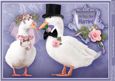 As You Are Married A4 Card Front - CUP184519_422 | Craftsuprint