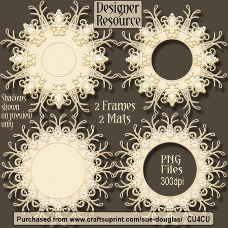 Designer Resource - Cream Mats and Frames Set 2 Cu4cu - CUP193475_422 ...