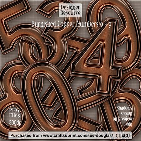 Designer Resource - Burnished Copper Numbers 0 - 9 - CUP200813_422 ...