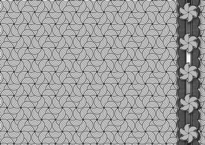 Grey Pinwheel with Suede Scalloped Border - CUP204812_422 | Craftsuprint