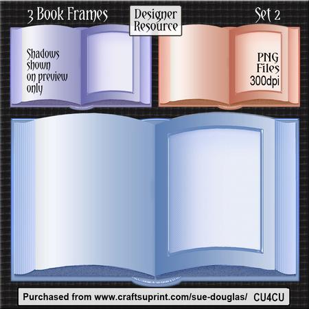 Designer Resource - Book Frames - Set 2 - CUP229812_422 | Craftsuprint