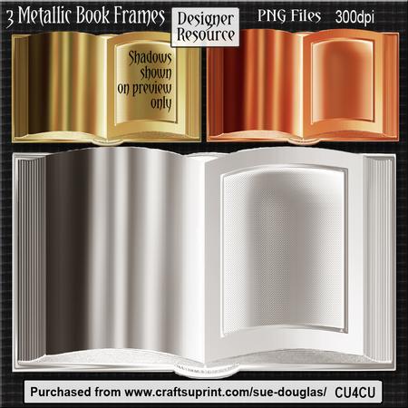 Designer Resource - Metallic Book Frames - CUP235951_422 | Craftsuprint