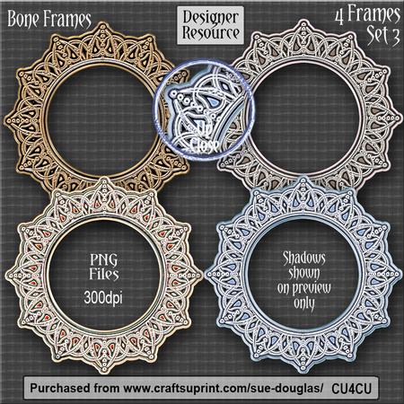 Designer Resource - Bone Frames - Set 3 - CUP236812_422 | Craftsuprint