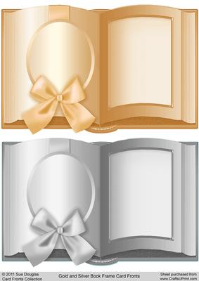 Gold and Silver Book Frame Card Fronts - CUP239035_422 | Craftsuprint