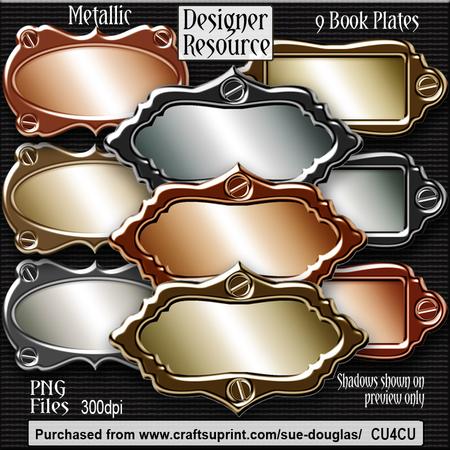 Designer Resource - Metallic Book Plates - CUP239037_422 | Craftsuprint