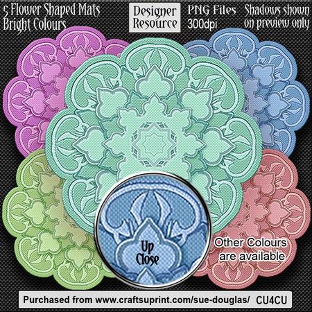 Designer Resource - Flower Shaped Mats - Bright Colours - CUP277558_422 ...
