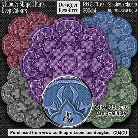 Designer Resource - Flower Shaped Mats - Deep Colours - CUP277560_422 ...