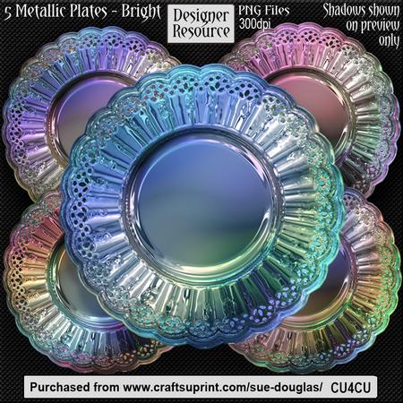 Designer Resource - Metallic Plates - Bright Colours - CUP311682_422 ...