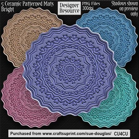 Designer Resource - Ceramic Patterned Mats - Bright - CUP320675_422 ...