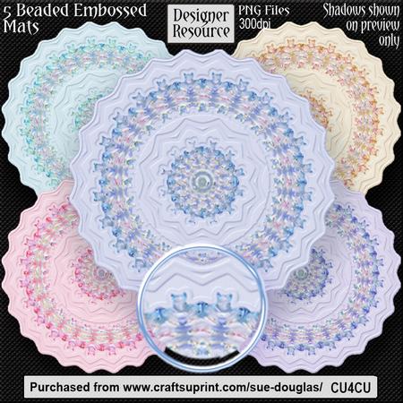 Designer Resource - Beaded Embossed Mats - CUP320682_422 | Craftsuprint