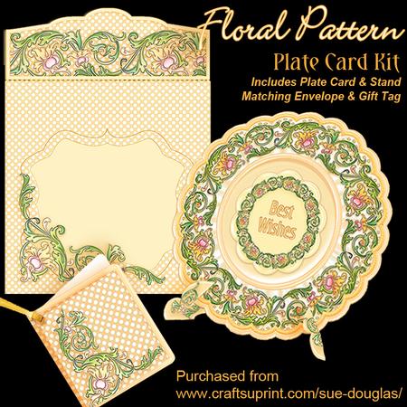 Plate Card Kit - Floral Pattern - CUP360869_422 | Craftsuprint