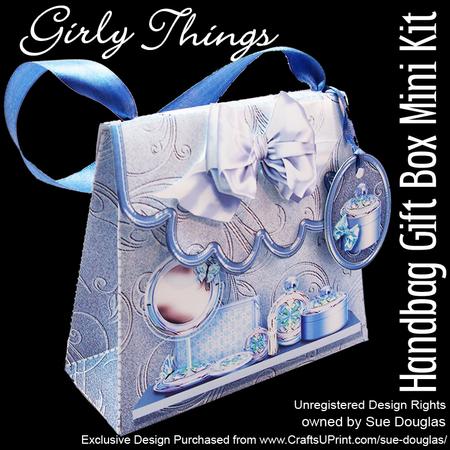 Handbag Gift Box Girly Things - CUP373536_422 | Craftsuprint