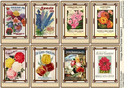Vintage Seed Packet Toppers 2 - CUP389413_422 | Craftsuprint