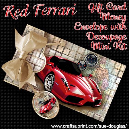 Red Ferrari Gift Card Money Envelope Mini Kit - CUP412515_422 ...