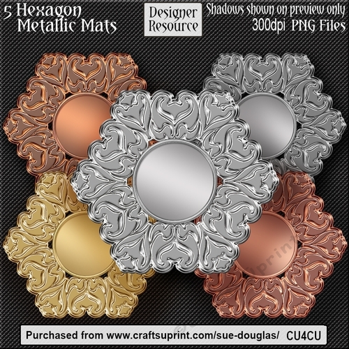 Designer Resource – Hexagon Metallic Mats CU4CU - CUP714811_422 ...