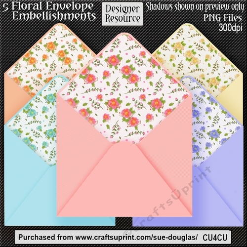 Designer Resource – Floral Envelope Embellishments CU4CU - CUP719835 ...