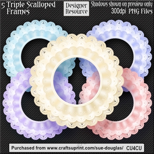 Designer Resource – Triple Scalloped Frames CU4CU - CUP721021_422 ...