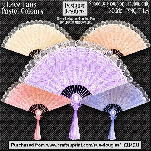 Designer Resource – Lace Fans Pastel Colours CU4CU - CUP736441_422 ...