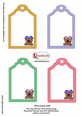 Bear Tags - CUP12089_30 | Craftsuprint