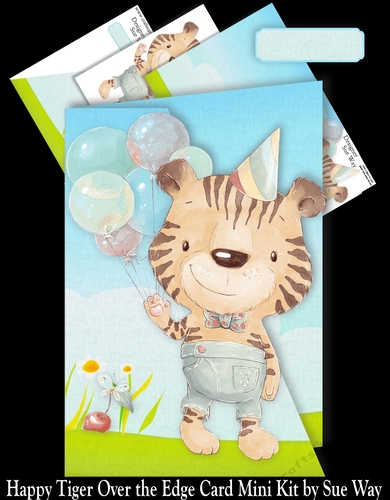Happy Tiger Over the Edge Card Mini Kit - CUP1237594_38 | Craftsuprint