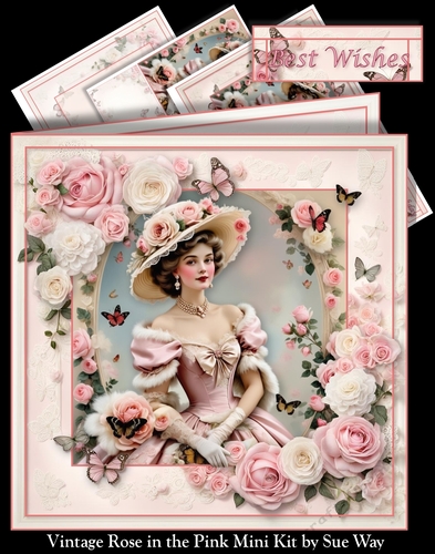 Vintage Rose in the Pink Mini Kit - CUP1343550_38 | Craftsuprint