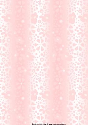 Pink Flower Power Backing Paper - CUP148959_38 | Craftsuprint