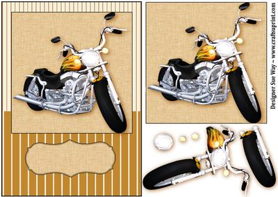 Motor Bike Card Front Quick Card - CUP212085_38 | Craftsuprint