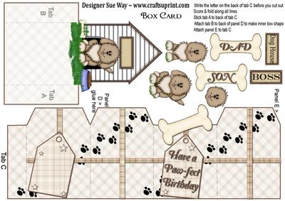 Dog House Box Card - CUP258867_38 | Craftsuprint