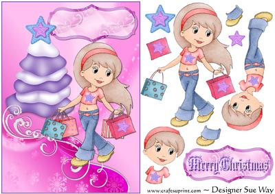 Christmas Shopping Spree Card Front - CUP277484_38 | Craftsuprint