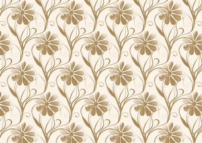 Brown and Cream Swirly Flowers Backing Paper - CUP307264_38 | Craftsuprint