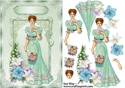 Bouquet for the Lady Decoupage - CUP321153_38 | Craftsuprint