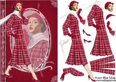 Stylish Retro Red Check Suit Fashion Reflections - CUP401587_38 ...