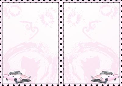 Pink Retro Car Insert - CUP419628_38 | Craftsuprint