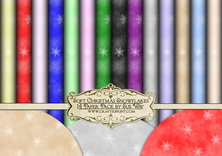 Soft Christmas Snowflakes 14 Backing Papers Kit - CUP571413_38 ...