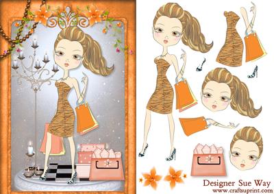 Teen Fashionista! Shopaholic Card Front and Decoupage - CUP596362_38 ...