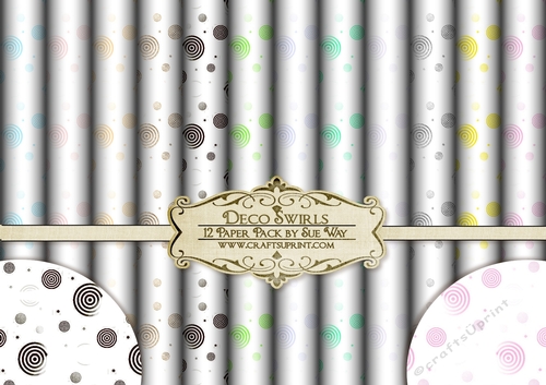 Deco Swirls 12 Backing Papers Kit - CUP774490_38 | Craftsuprint