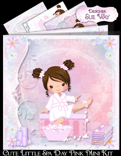 Cute Little Spa Day Pink Mini Kit - CUP884604_38 | Craftsuprint