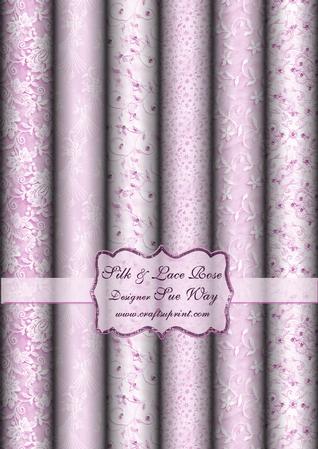 Satin and Lace Rose Luxury Backing Paper Kit - CUP95555_38 | Craftsuprint